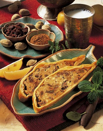 Moroccan Chicken Pie Spices Almonds Meat Editorial Stock Photo - Stock ...