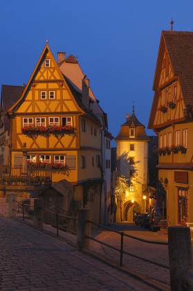 Ploenlein Corner Kobolzeller Tor Tower Rothenburg Editorial Stock Photo ...