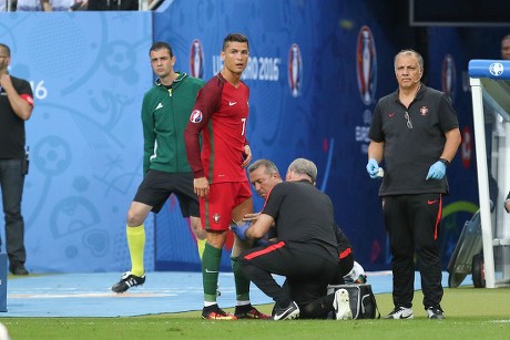 Portugal Forward Cristiano Ronaldo Getting Medical Editorial Stock ...