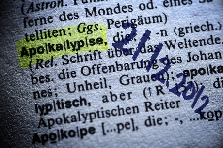 Word Apocalypse Highlighted Dictionary Date 21122012 Editorial Stock ...