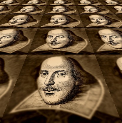 Historical Engraving 1623 Portrait William Shakespeare Editorial Stock ...