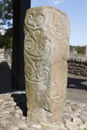 Stone Pillar Relief Goliath Sword On Editorial Stock Photo - Stock ...