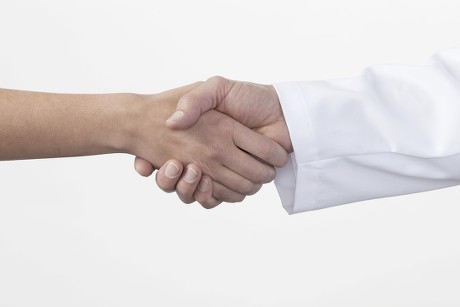 Hands Shaking Handshake Between Patient Doctor Editorial Stock Photo ...