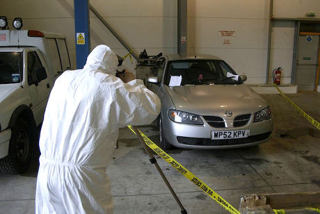 Forensic Officer Examining Nissan Almera That Editorial Stock Photo ...