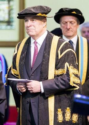 Prince Andrew Attends Graduation Ceremony Huddersfield Editorial Stock ...