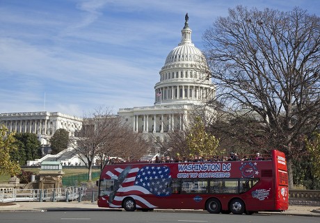 Sightseeing Bus Us Capitol Washington Dc Editorial Stock Photo - Stock ...