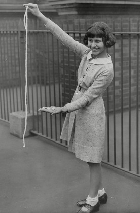 Schoolgirl Magician Daphne Barnett Demonstrating Rope Editorial Stock ...