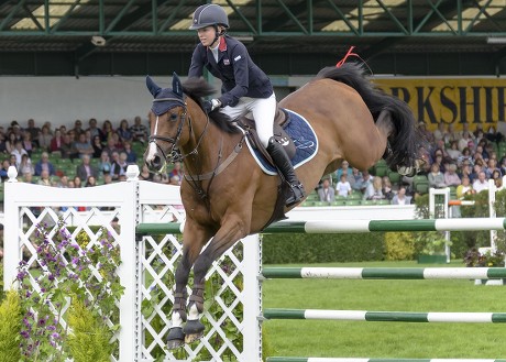 Horse Rider Mid Leap Show Jumping Editorial Stock Photo - Stock Image ...