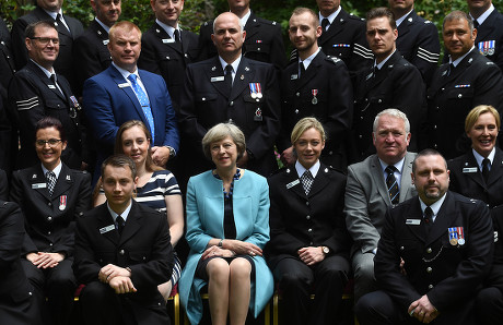 Police Bravery Awards in the garden of No10 Downing Street, London, UK ...