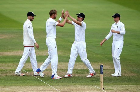 Stuart Broad England Celebrates Alister Cook Editorial Stock Photo ...