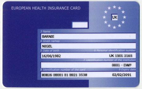 European Health Insurance Card British Issue Editorial Stock Photo ...