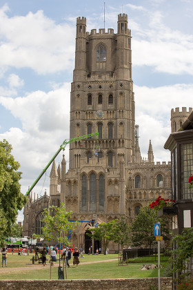 Ely Cathedral During Filming Editorial Stock Photo - Stock Image ...