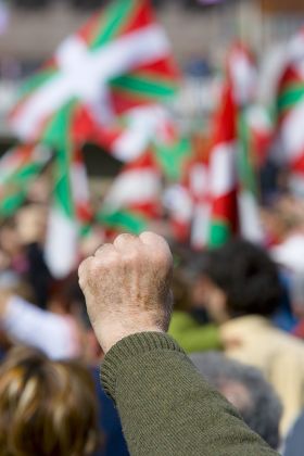 Basque Flags Feature Prominently Separatist Demonstration Editorial ...