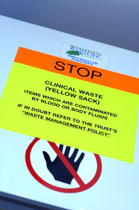 Clinical Waste Bin Nhs Hospital Editorial Stock Photo - Stock Image ...
