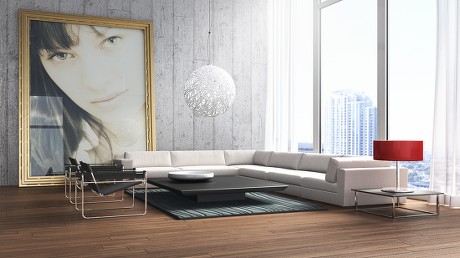 Model Released Living Room Real Estate Editorial Stock Photo - Stock ...