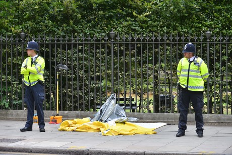 Police Officers Guard Scene Knifing Russell Editorial Stock Photo ...