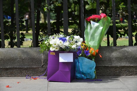 Flowers Tributes Crime Scene Knifing Russell Editorial Stock Photo ...