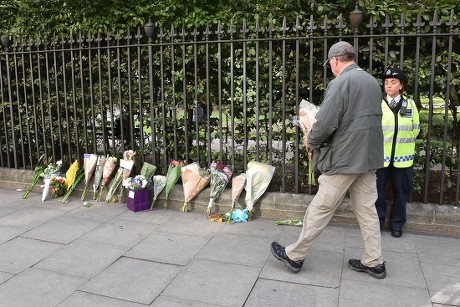 Flowers Tributes Crime Scene Knifing Russell Editorial Stock Photo ...