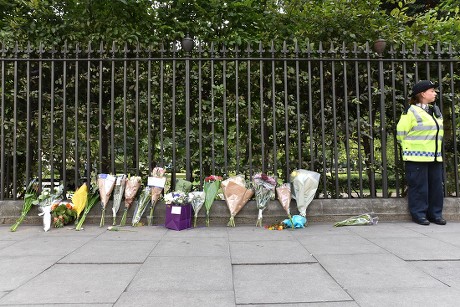 Flowers Tributes Crime Scene Knifing Russell Editorial Stock Photo ...
