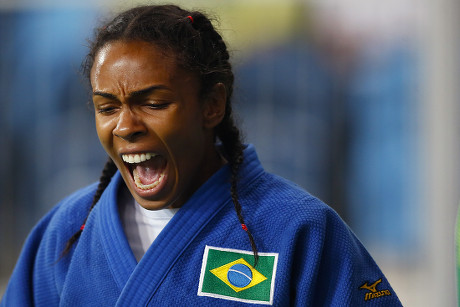Brazilian Judoka Erika Miranda Blue Celebrates Editorial Stock Photo ...