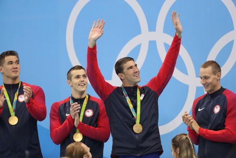 Swimming Gold Medal Winners Usas 4x100m Editorial Stock Photo - Stock ...