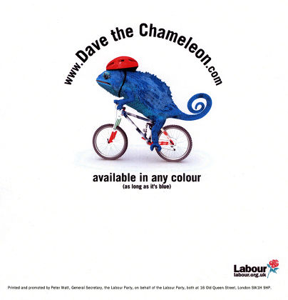 __COUNT__ 'DAVE THE CHAMELEON', LABOUR PARTY CAMPAIGN DEPICTING ...