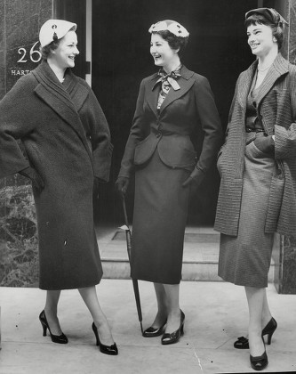 Models Wearing Norman Hartnell Fashions Lr Editorial Stock Photo ...