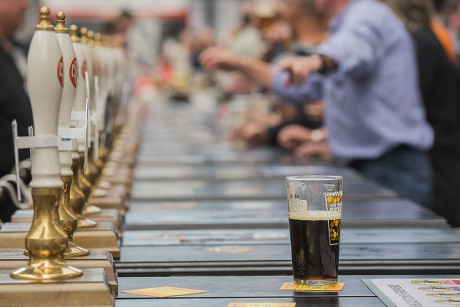 Beer Served Long Rows Pumps Great Editorial Stock Photo - Stock Image ...