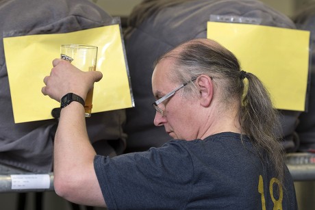 Beer Stall Staff Checks Keg Beer Editorial Stock Photo - Stock Image ...