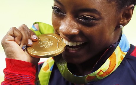 United States Simone Biles Gold Medal Editorial Stock Photo - Stock ...