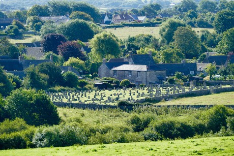 Views Across Cemetery Corfe Castle Viewed Editorial Stock Photo - Stock ...