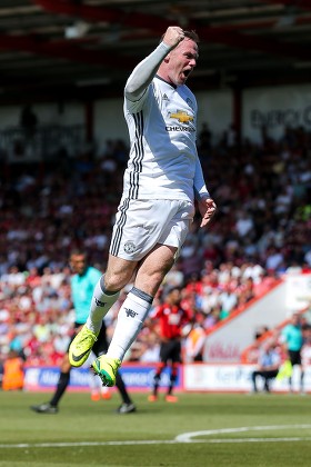 Wayne Rooney Manchester United Celebrates Scoring Editorial Stock Photo ...