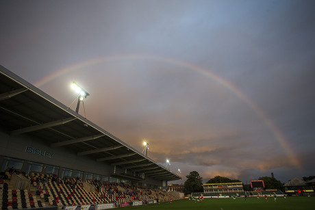 Rainbow Over Rodney Parade During Game Editorial Stock Photo - Stock ...