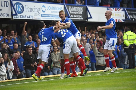 Portsmouth Players Mob Goalscorer Gary Roberts Editorial Stock Photo ...