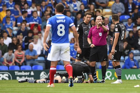 Referee Charles Breakspear Calls Michael Doyle Editorial Stock Photo ...