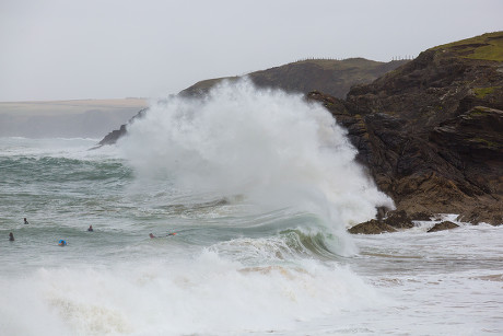 Stormy weather in Cornwall, Britain on 20 Aug 2016. Stock Pictures ...