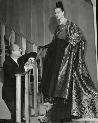 Fashion Designer Pierre Balmain Model Marina Editorial Stock Photo ...