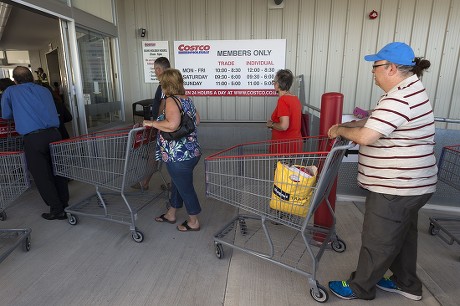 Customers Entering Store Shopping Trolleys Editorial Stock Photo ...