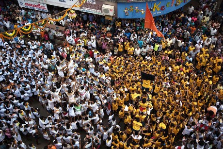 Two Humanpyramid Building Teams Compete Each Editorial Stock Photo ...