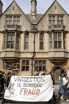 Animal Rights Protesters Demonstrating Against Building Editorial Stock ...