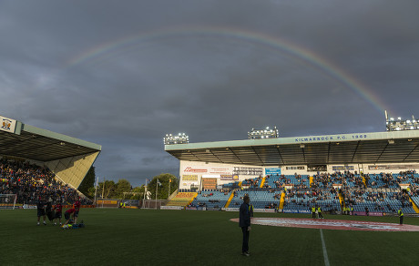 Rainbow Arches Over Rugby Park Before Editorial Stock Photo - Stock ...