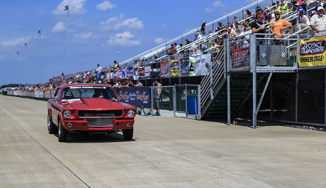 Racers Driving Staging Lanes Front Grandstands Editorial Stock Photo ...