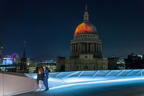Martin Firrells St Pauls Cathedral Projection Editorial Stock Photo ...