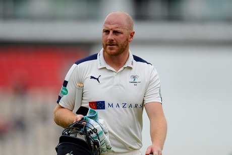 Yorkshires Andrew Gale Walks Back Pavilion Editorial Stock Photo ...