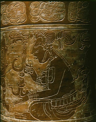 Mayan Cocoa Cup Engraved Carved Figure Editorial Stock Photo - Stock ...
