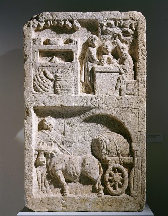 Roman Funerary Relief 2nd Century Ad Editorial Stock Photo - Stock ...