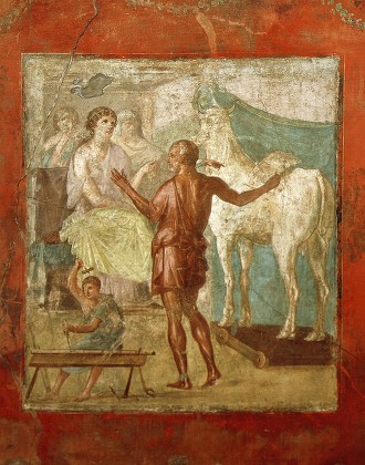 Daedalus Fresco House Vettii Pompeii Italy Editorial Stock Photo ...