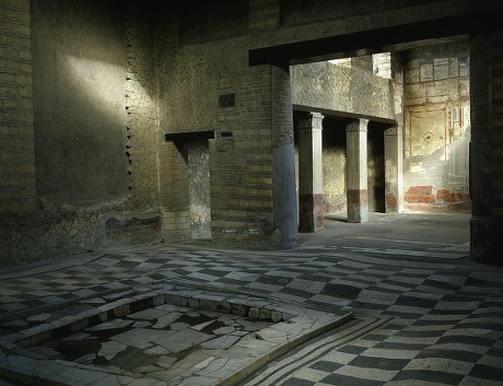 Atrium House Mosaic Atrium Roman Herculaneum Editorial Stock Photo ...
