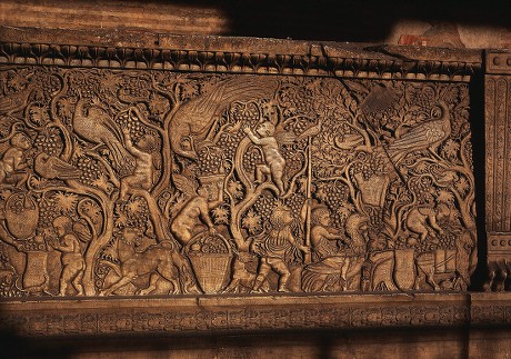 Grape Harvest Cupids Relief On Roman Editorial Stock Photo - Stock ...