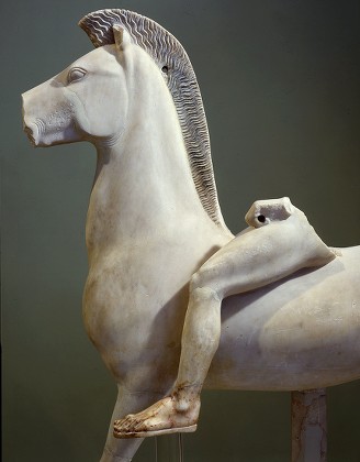 Moschophoros Calf Bearer Marble C 570 Editorial Stock Photo - Stock ...